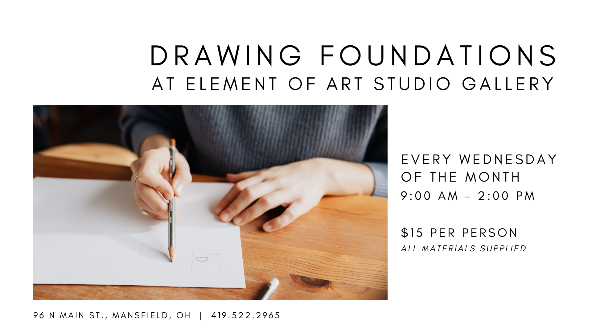 Drawing Foundations Class - Element of Art Studio